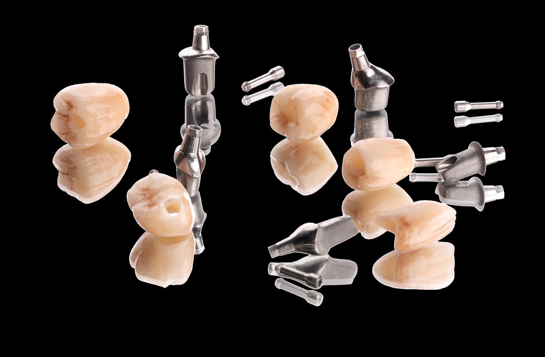 Metallic Implant Crown Bridge Natural Zirconia Full Contour Crown With ...